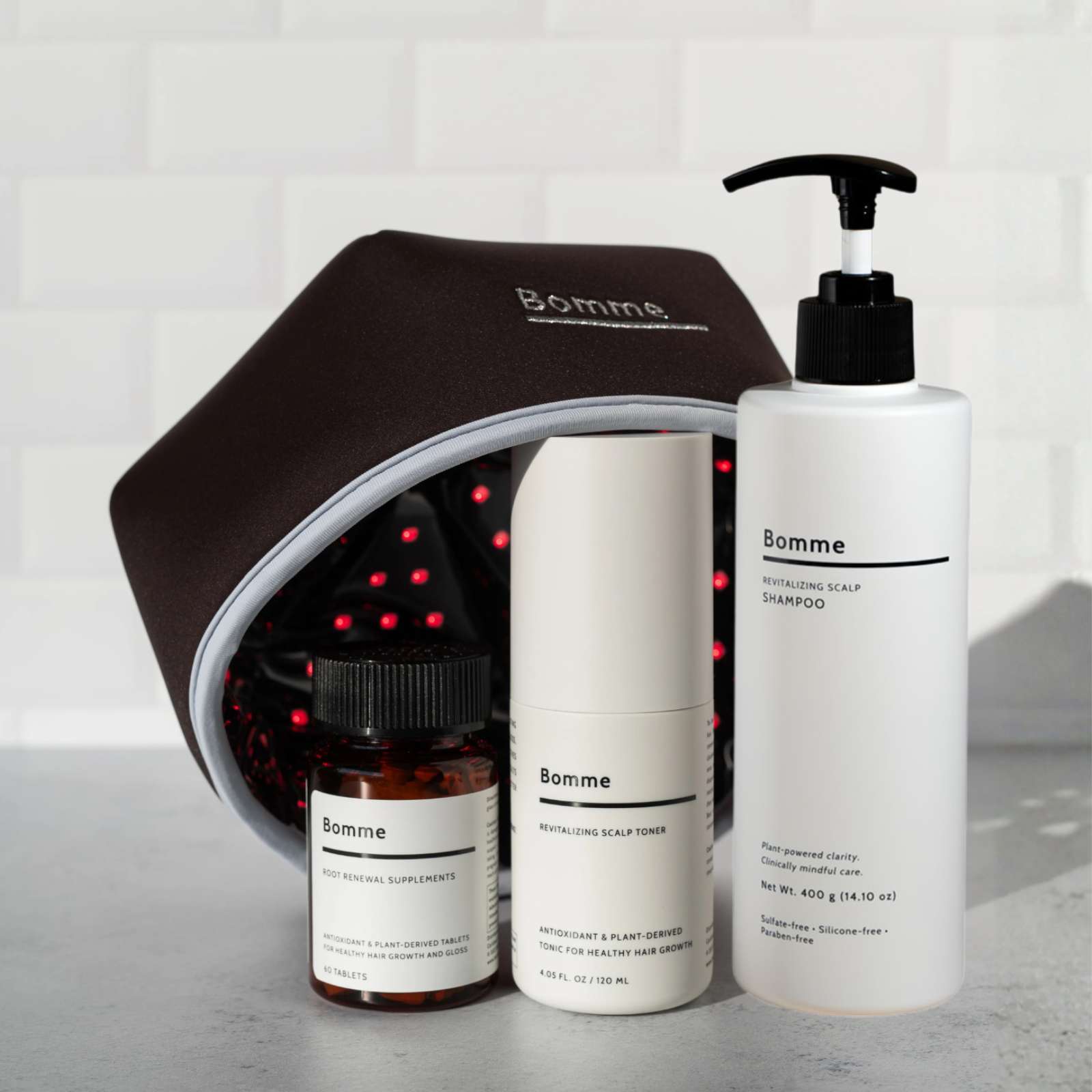 The Bomme Complete Ritual — 3-Step System + LED Red Light Device